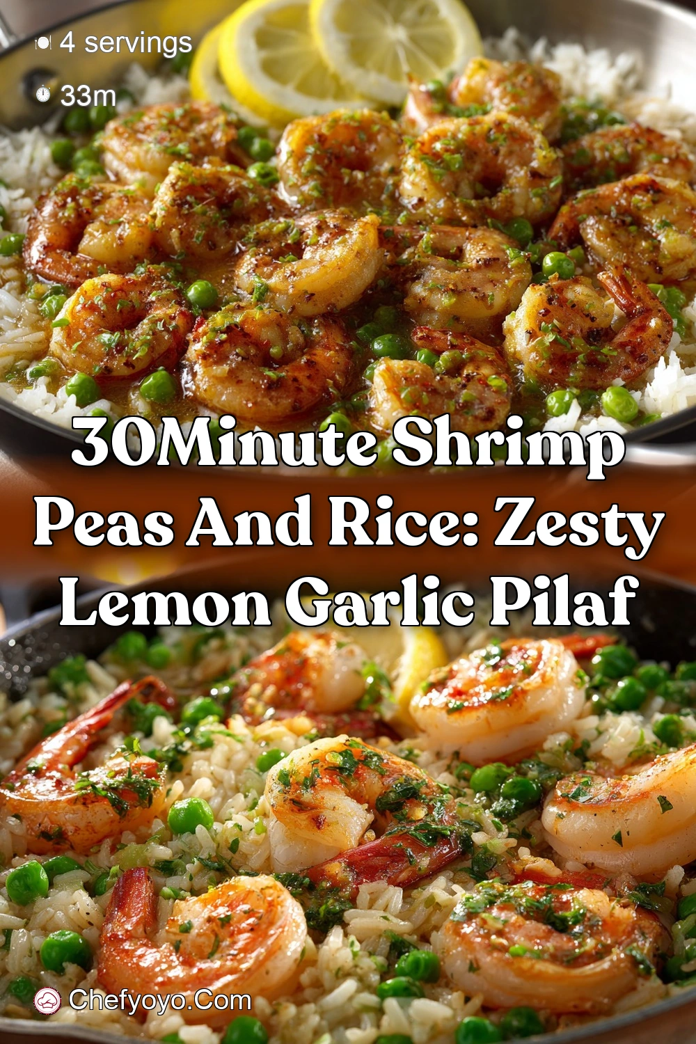 30Minute Shrimp Peas and Rice: Zesty Lemon Garlic Supper