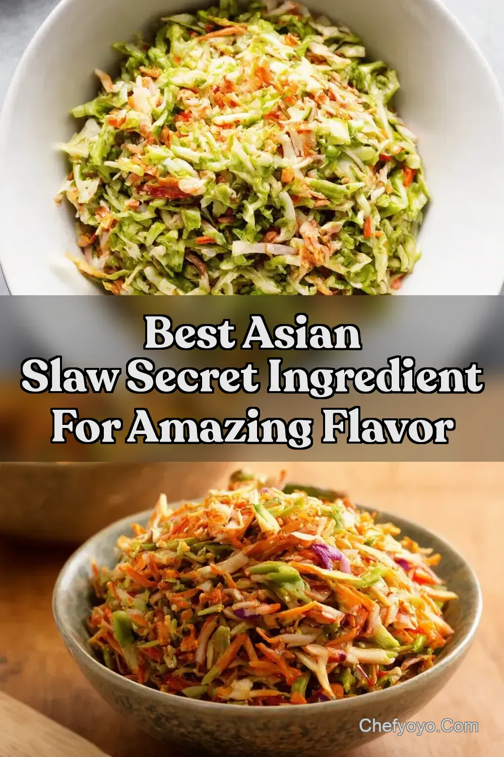 Zesty Asian Slaw Recipe Quick Crunchy Delicious - ChefYoyo