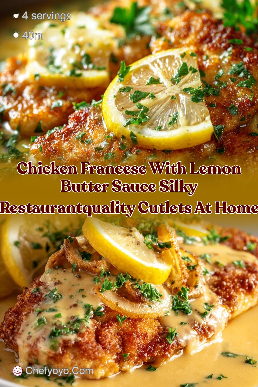 Chicken Francese With Lemon Butter Sauce RestaurantQuality…