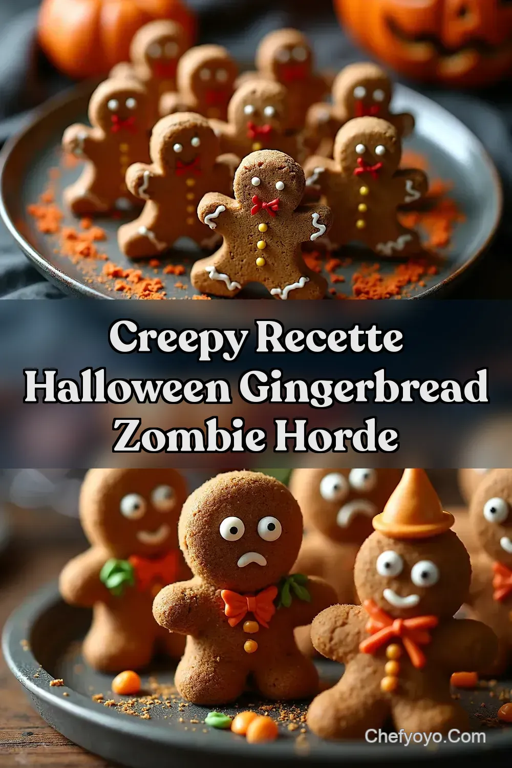 Spooky Halloween Recette Gingerbread Zombie Horde - ChefYoyo