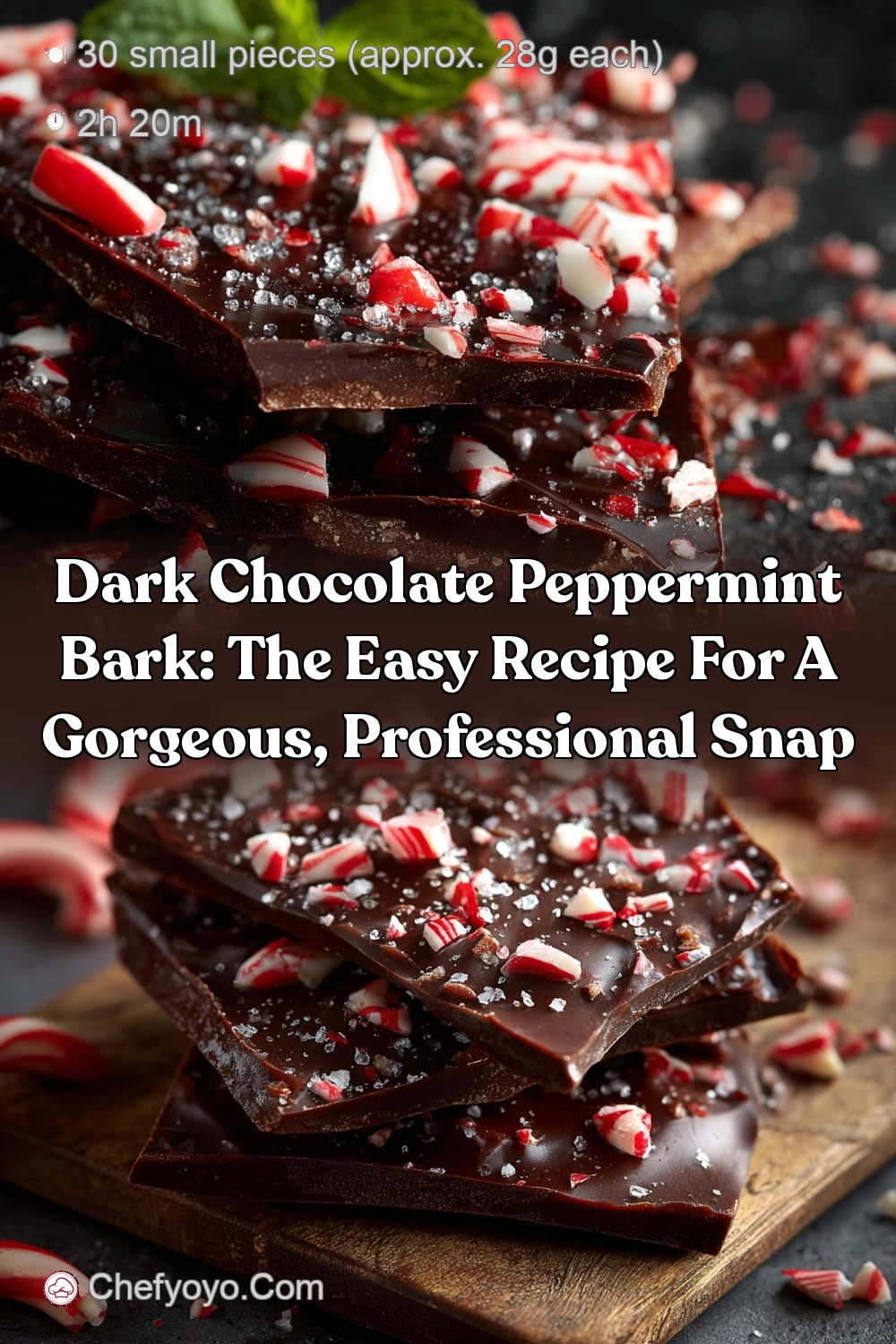 Dark Chocolate Peppermint Bark: Get the Perfect Glossy Snap