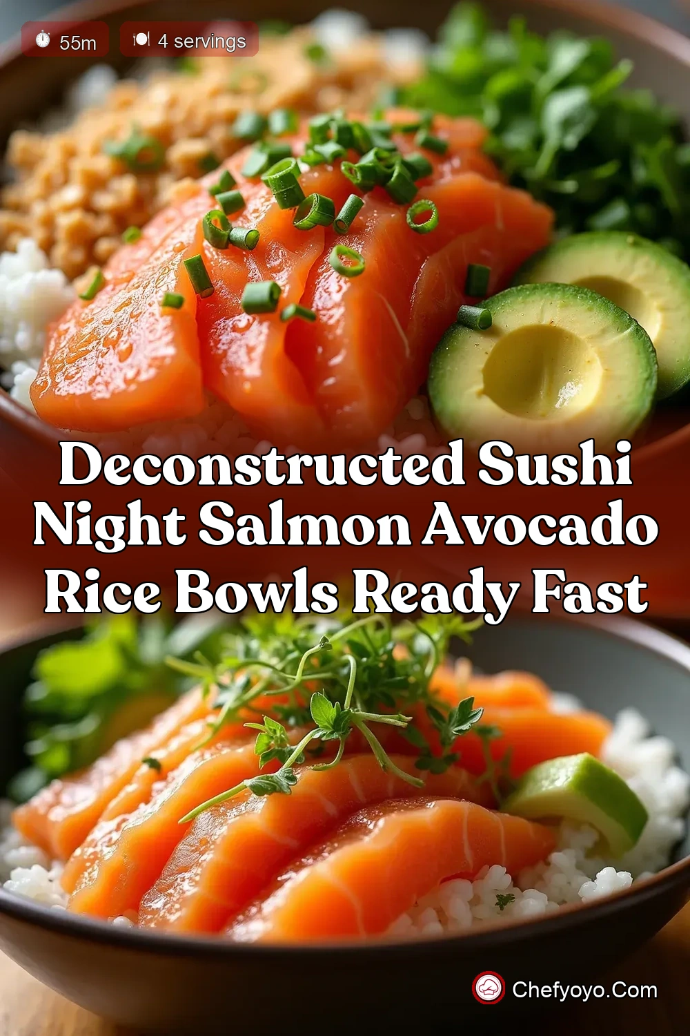 Easy Salmon Avocado Sushi Rice Bowls Recipe No Rolling