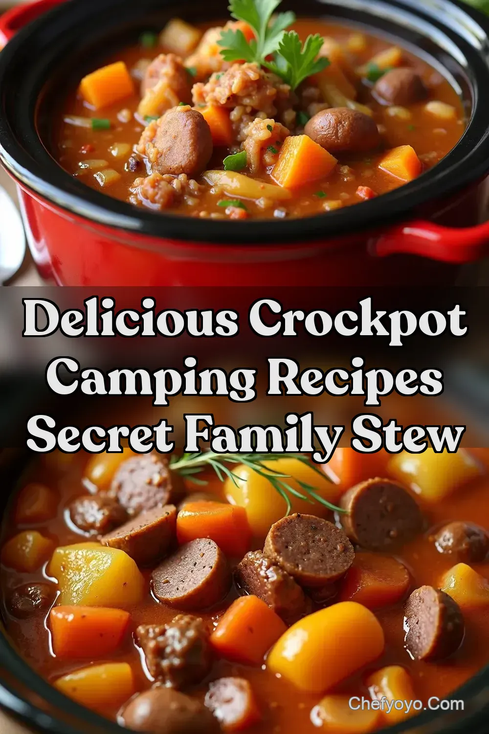 Cowboy Campfire Stew Easy Camping Crockpot Meal - ChefYoyo