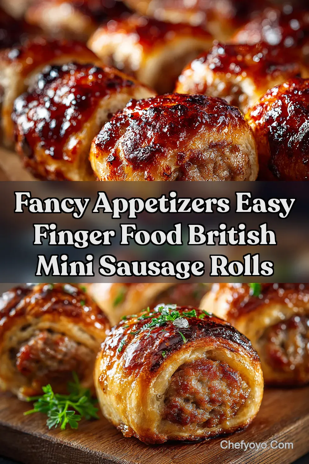 Mini Sausage Rolls Easy British appetizers easy finger food