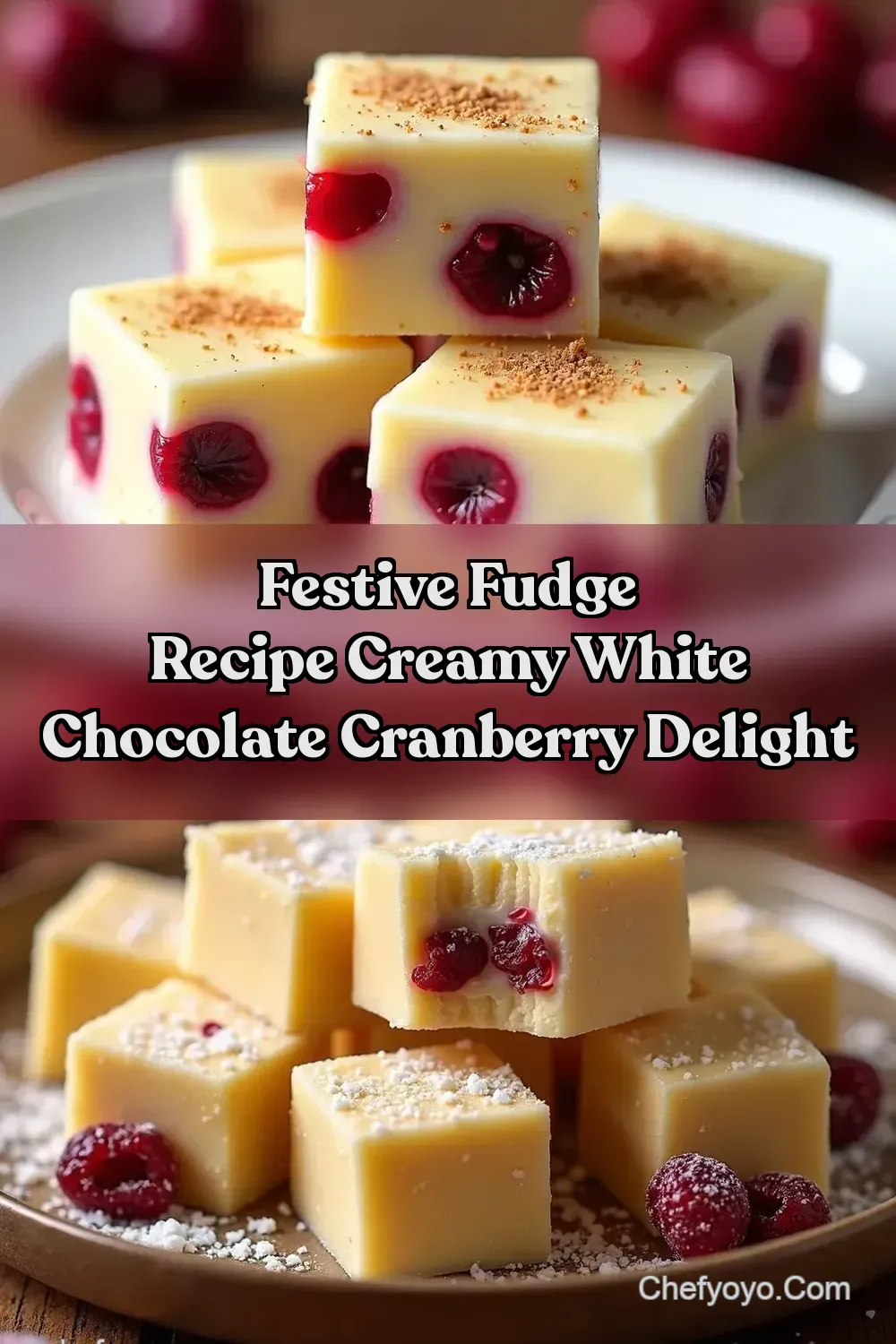 Dreamy White Chocolate Cranberry Fudge Recipe So Easy