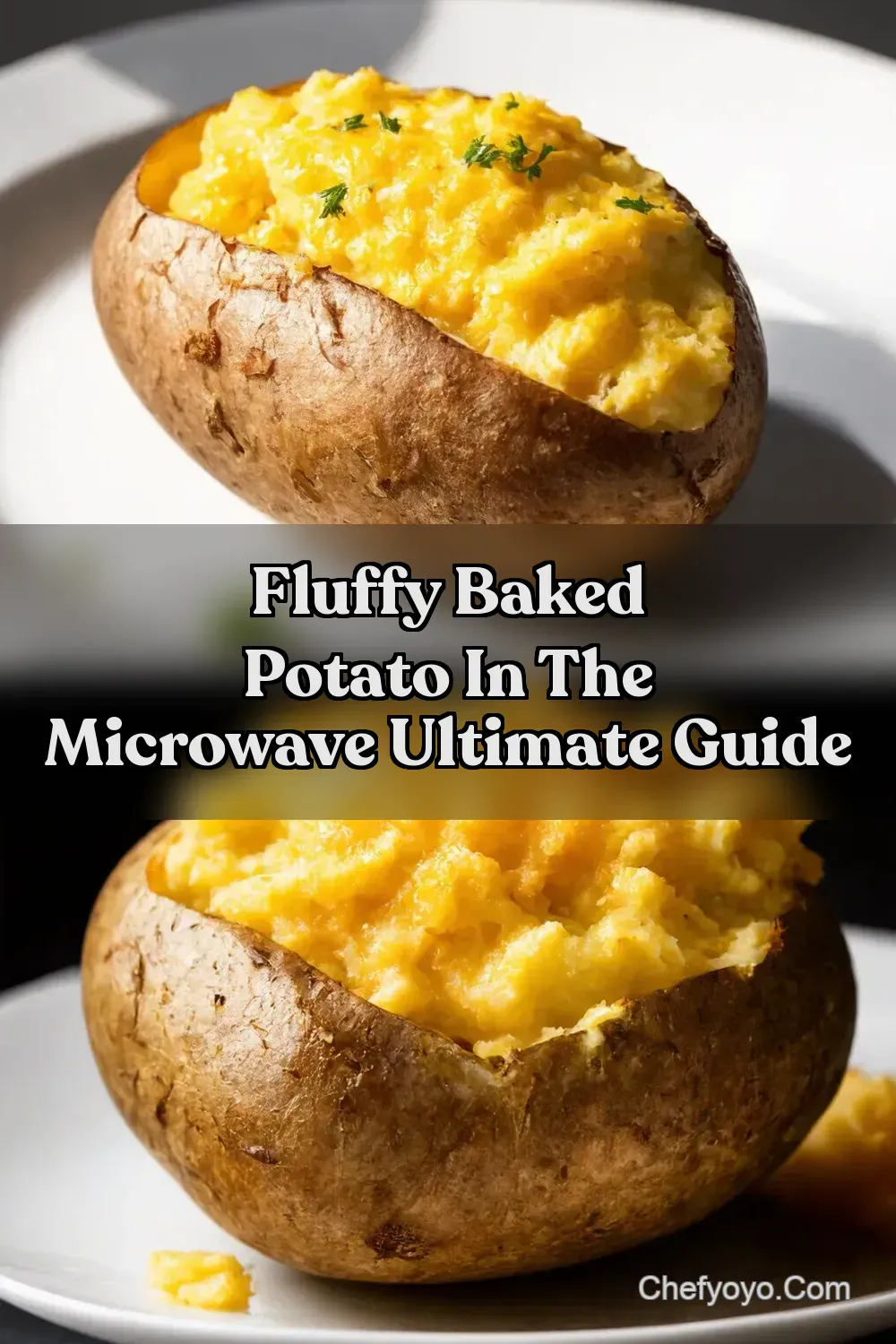 Quick Fluffy Baked Potato in Microwave Ready in Minutes