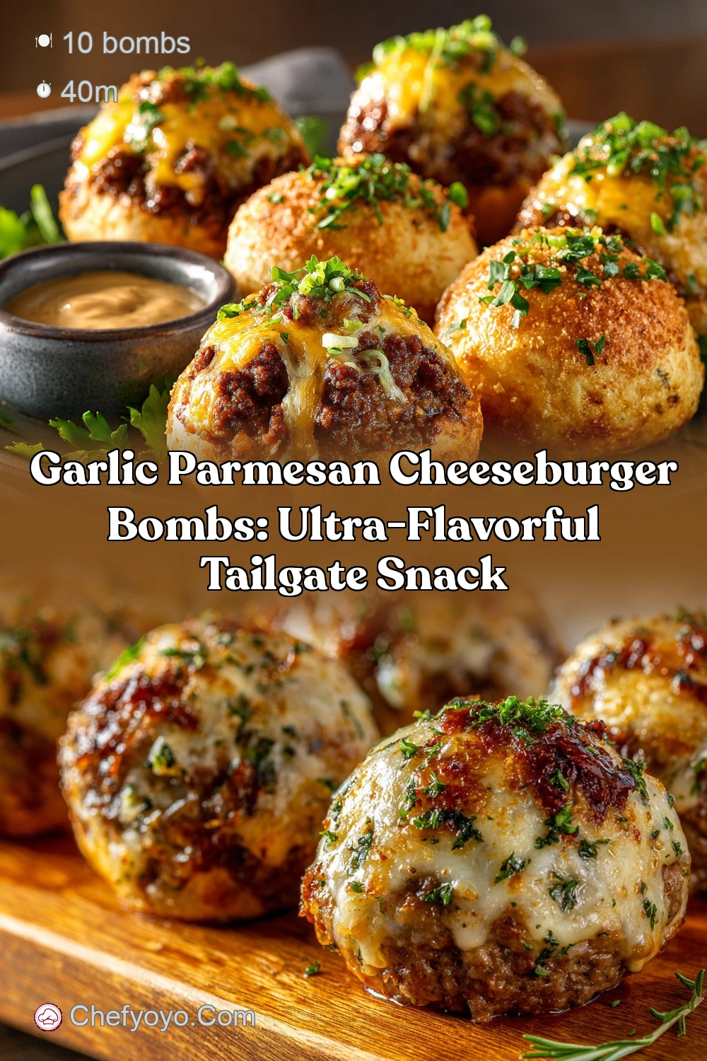Garlic Parmesan Cheeseburger Bombs: Ultimate Game Day…