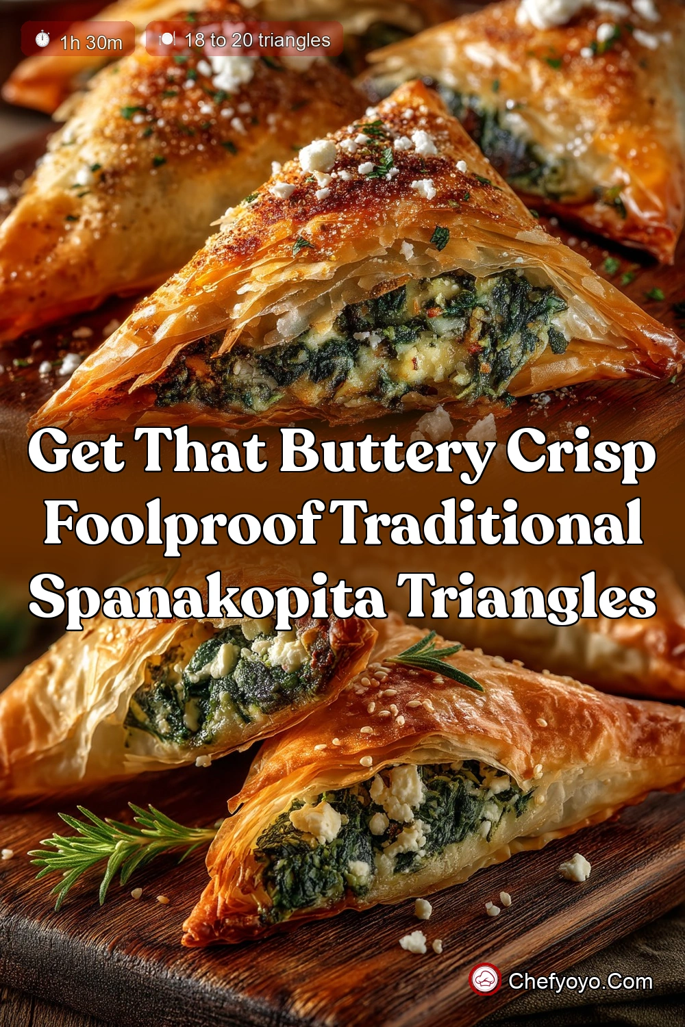 Authentic Flaky Traditional Spanakopita Triangles with…