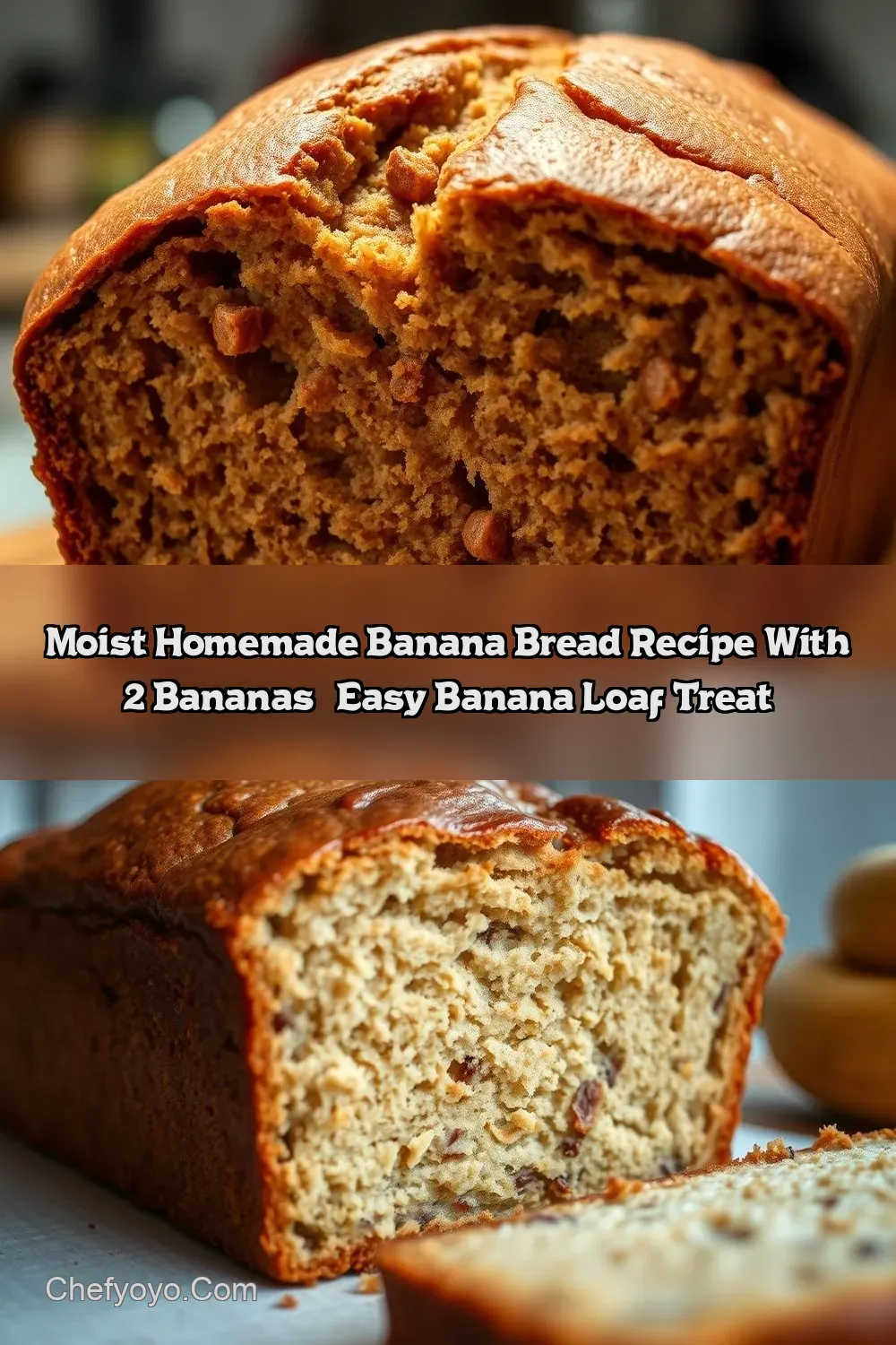 Best Banana Bread Recipe with 2 Bananas – Moist, Easy