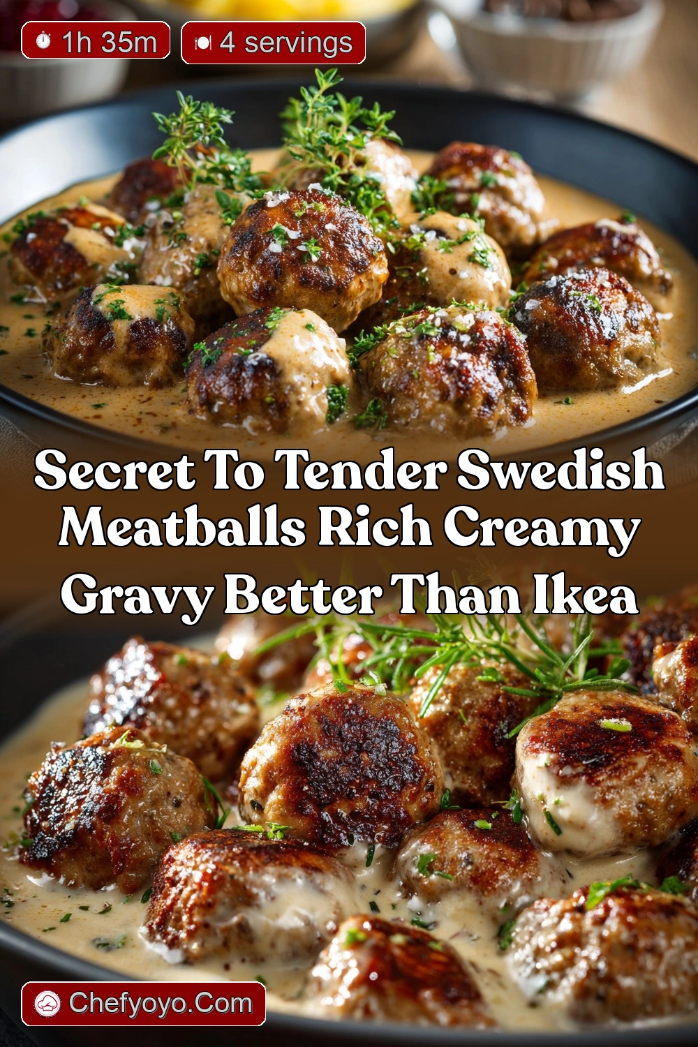 Tender Swedish Meatballs Recipe with Rich Creamy Gravy…