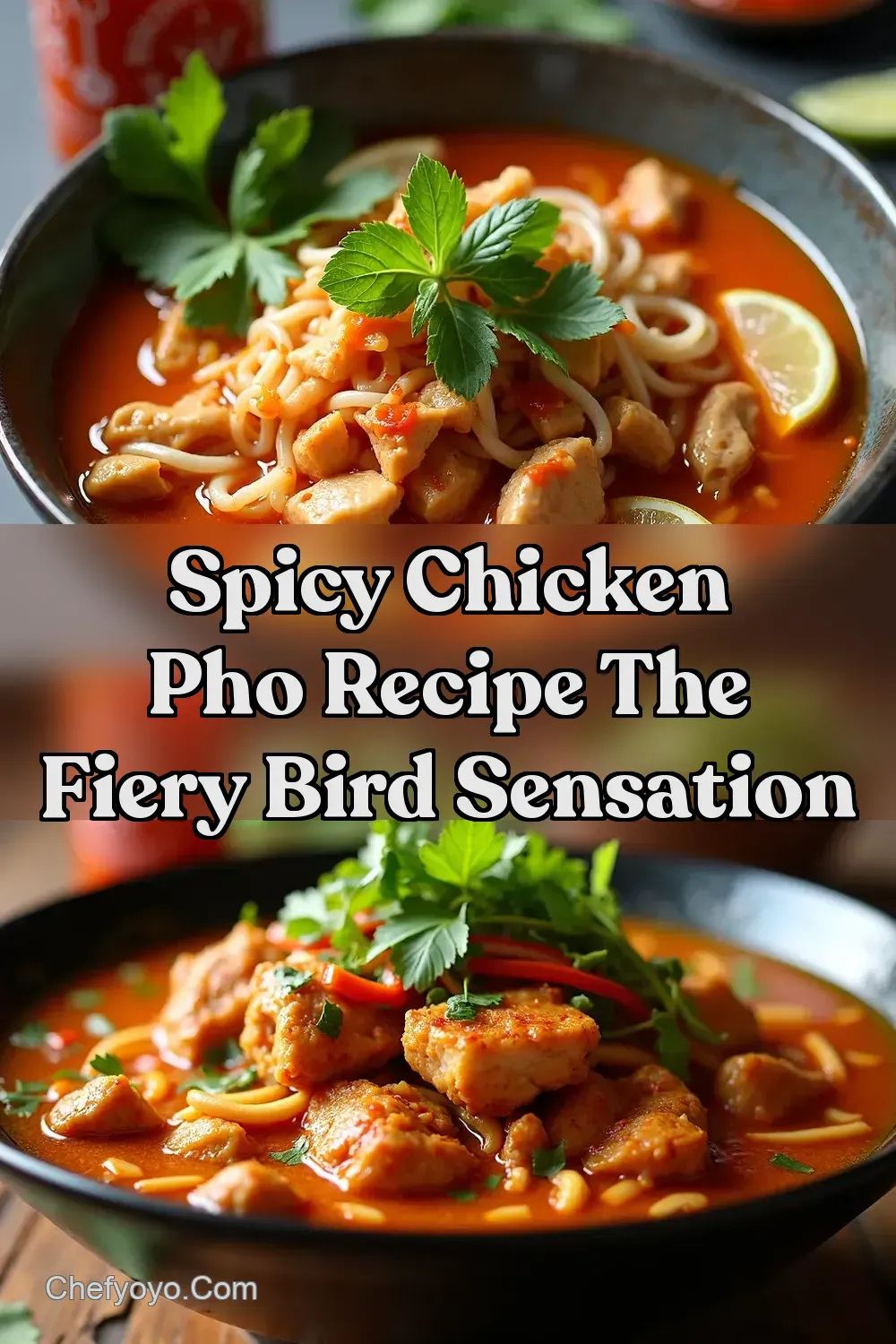 Fiery Bird My Spicy Chicken Pho Recipe with Sriracha