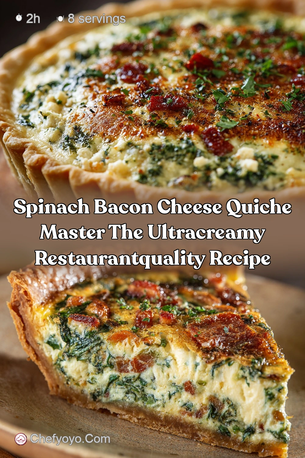 Spinach Bacon Cheese Quiche The Ultimate Rich Creamy Brunch…