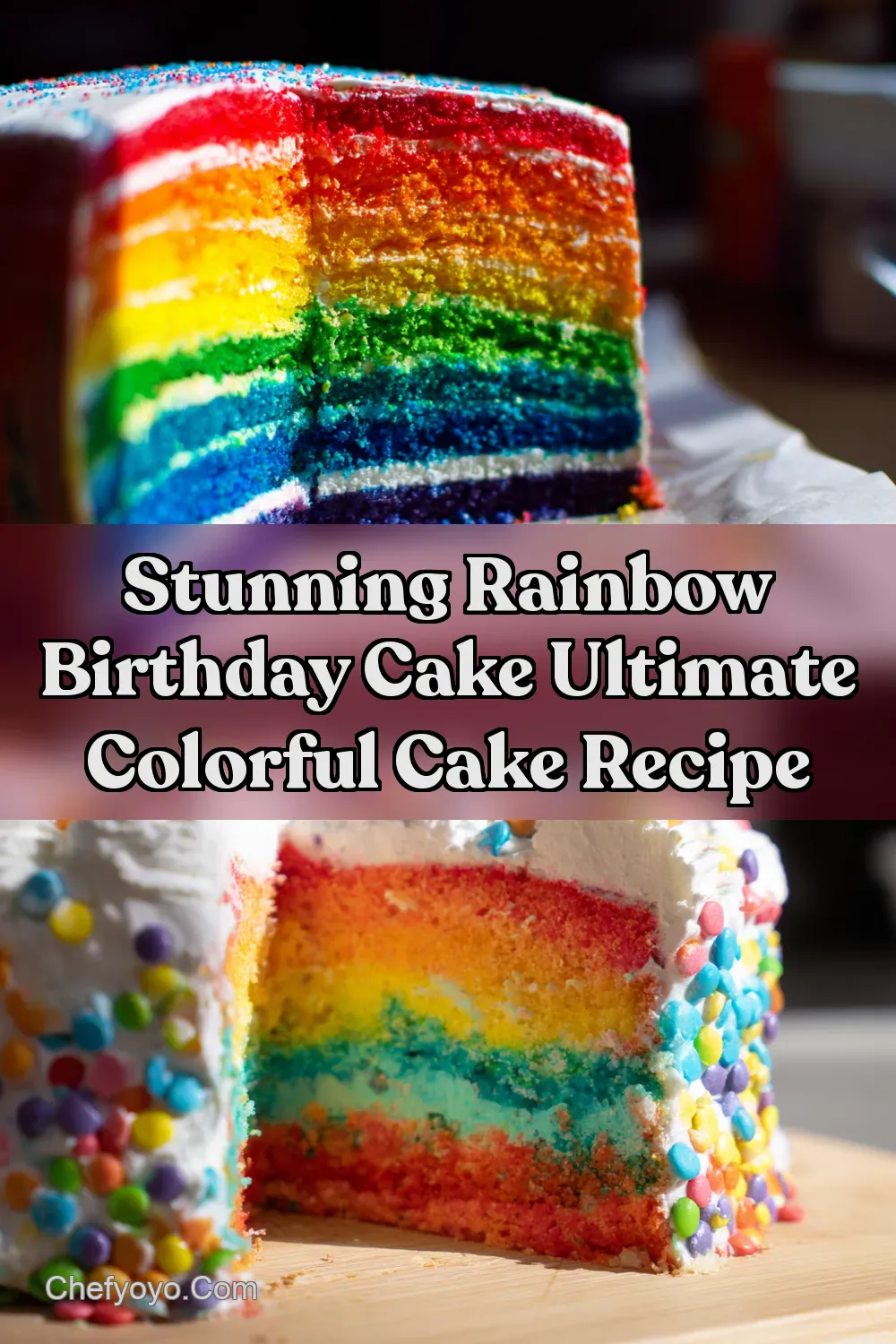 Rainbow Birthday Cake An Explosion of Colour Fun - ChefYoyo