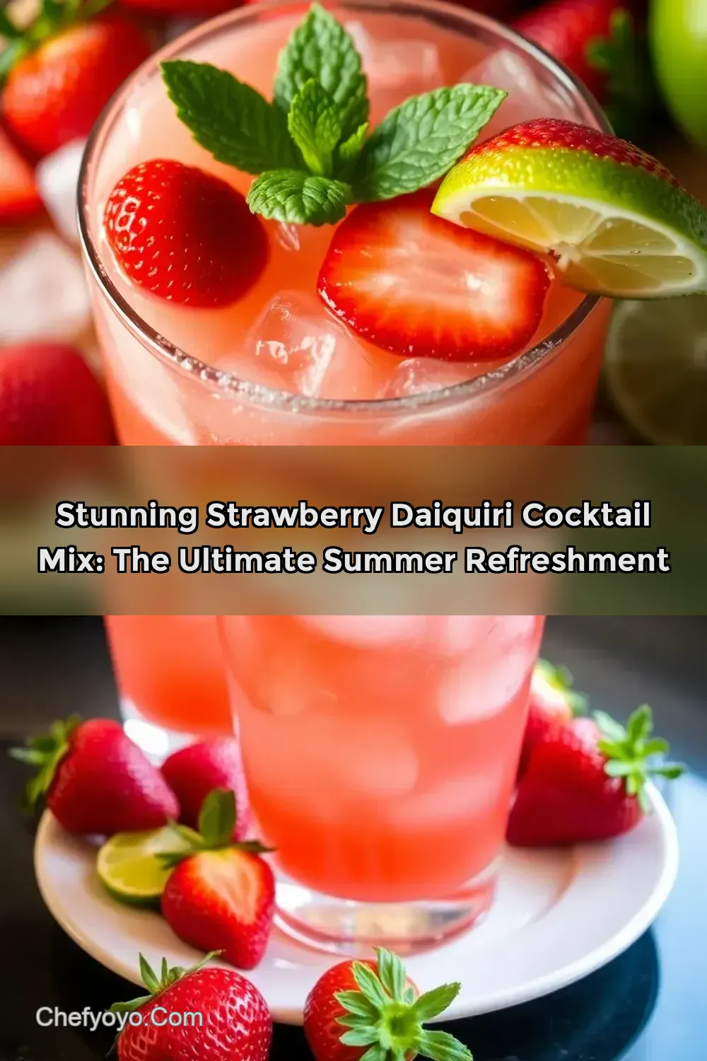 Easy & Refreshing Strawberry Daiquiri Cocktail Mix – A…