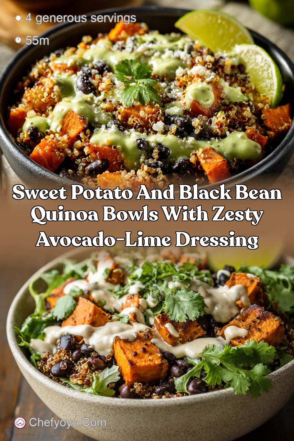 Sweet Potato and Black Bean Quinoa Bowls The Creamy…