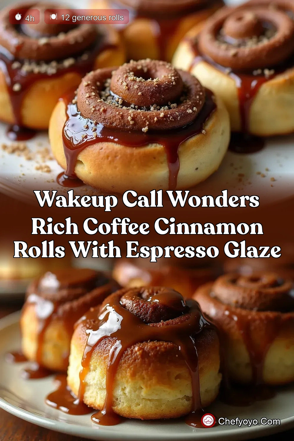 The Best Coffee Cinnamon Rolls with Espresso Glaze