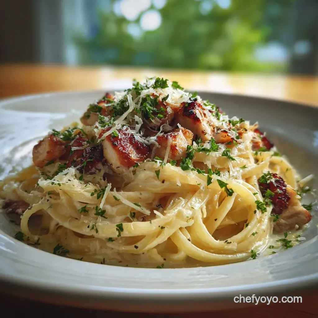 Chicken Carbonara Recipe in 25 Minutes | Creamy & Velvety