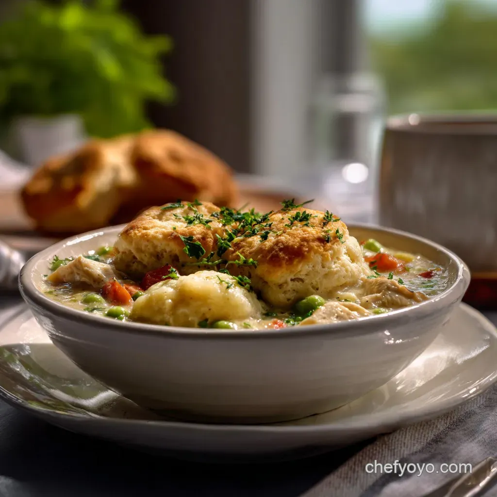 Chicken And Dumplings With Biscuits: Fluffy & Rich