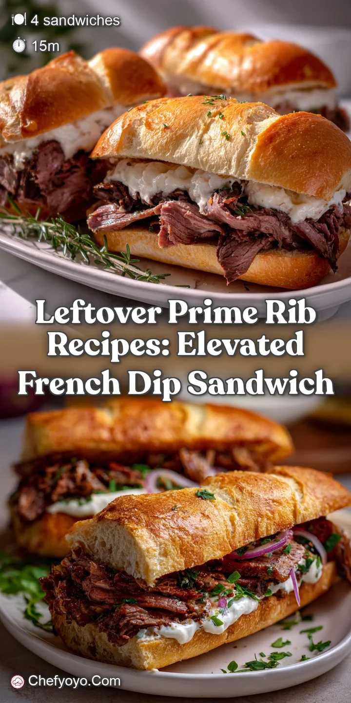Leftover Prime Rib Recipes: Elevated French Dip Sandwich
