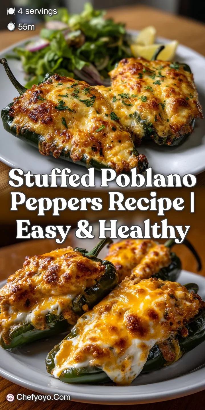 Stuffed Poblano Peppers: Easy, Smoky & Flavorful - ChefYoyo