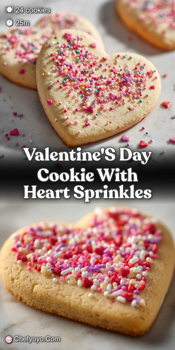 Valentine's Day Cookie with Heart Sprinkles: Buttery Bliss…