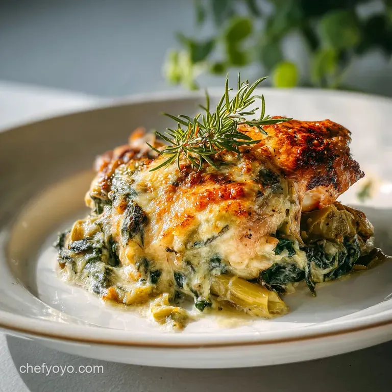 2 Ingredient Spinach Artichoke Chicken Bake Ready in 30 Min…